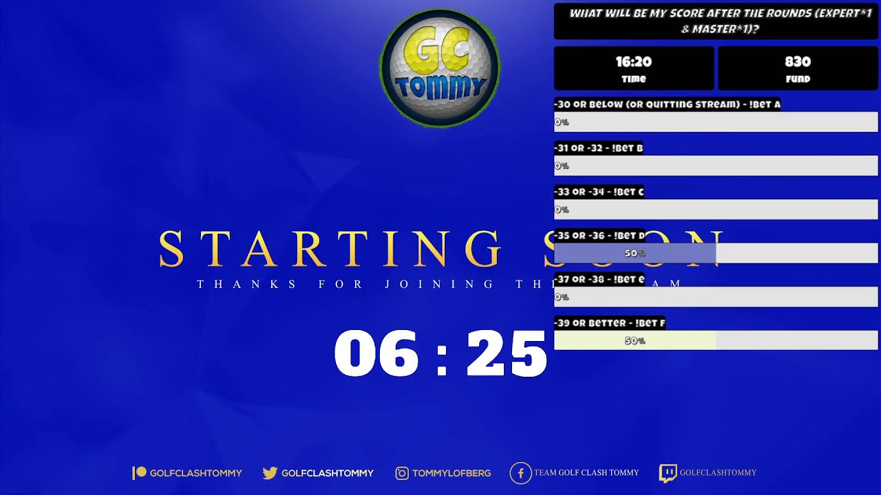 Golf Clash & Ultimate Golf LIVESTREAM, 9-Hole cup QR (GC) - Royales (UG)