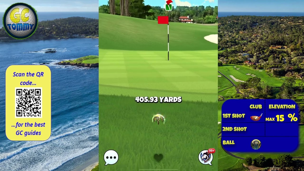 Master, Hole 3 - Par 4 - PEBBLE BEACH 18-hole cup, *Golf Clash Guide*