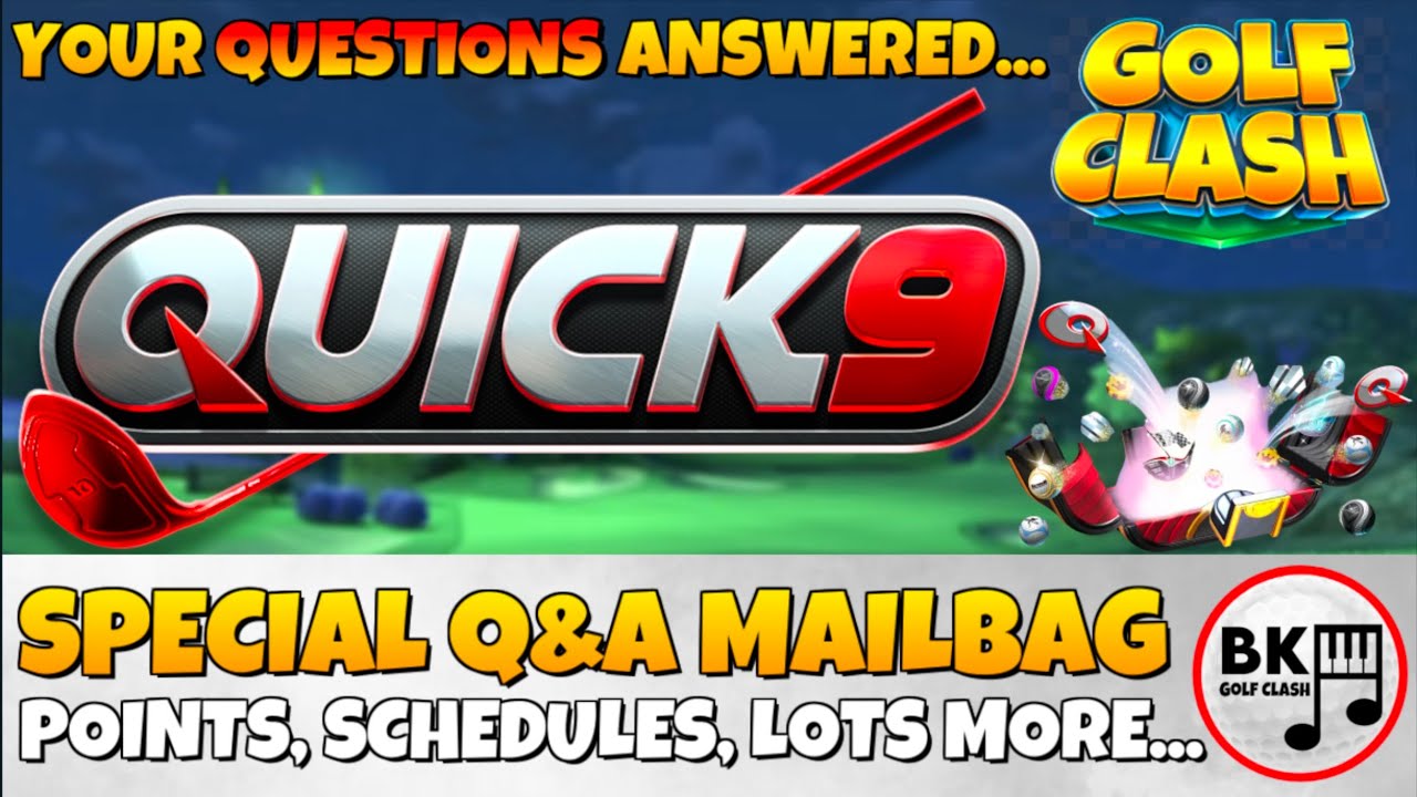 QUICK 9 MAILBAG: Points, Schedules, Course Rotation, Points and lots more